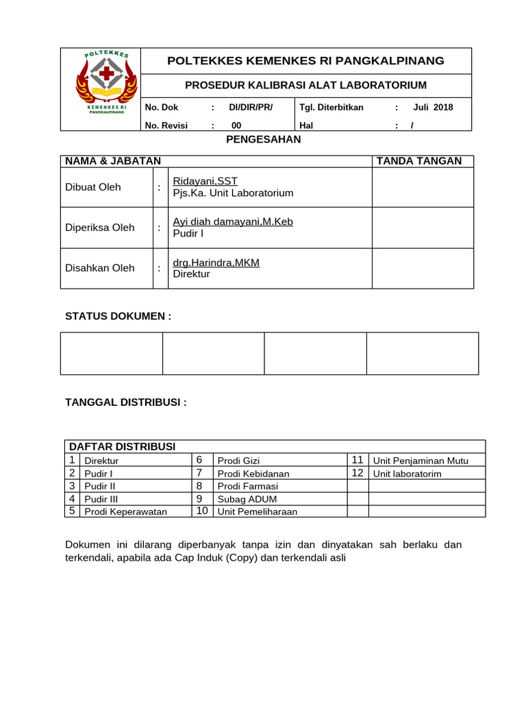 Fix Prosedur Kalibrasi | PDF