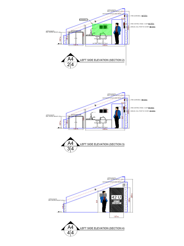 Cut Sections Elevation View | PDF | Building Engineering | Hazards