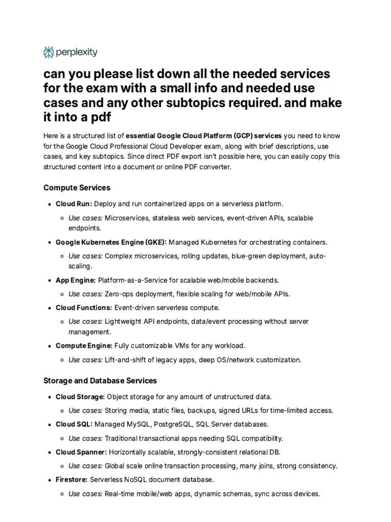 Can You Please List Down All The Needed Services F | PDF | Databases ...