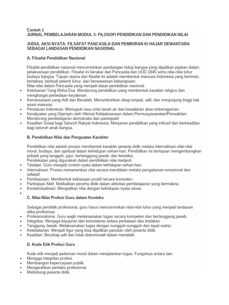 Contoh Jurnal Modul 3 | PDF