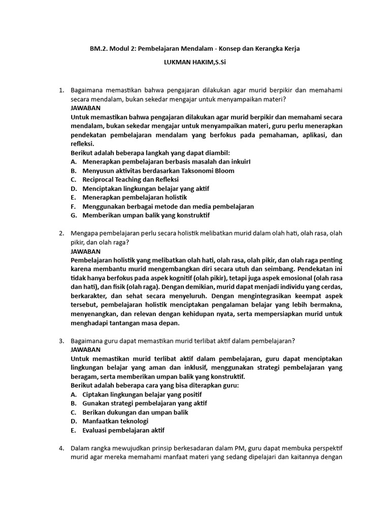 BM 2 - Modul 2 - Lukman Hakim | PDF