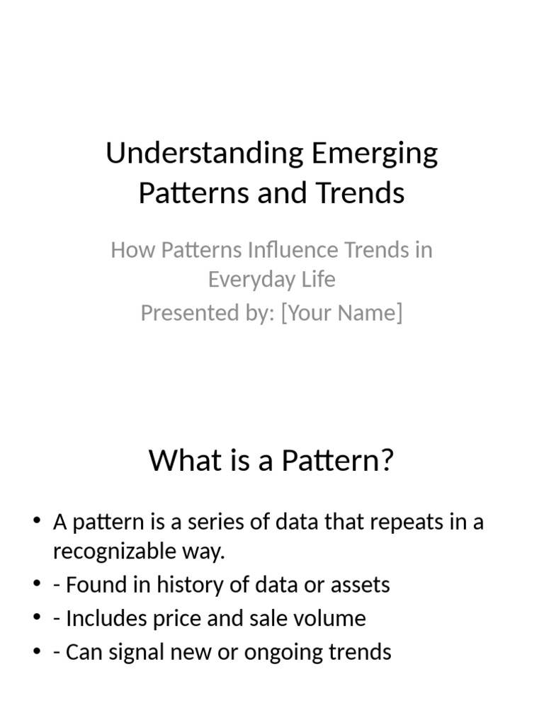 Patterns and Trends in Everyday Life | PDF