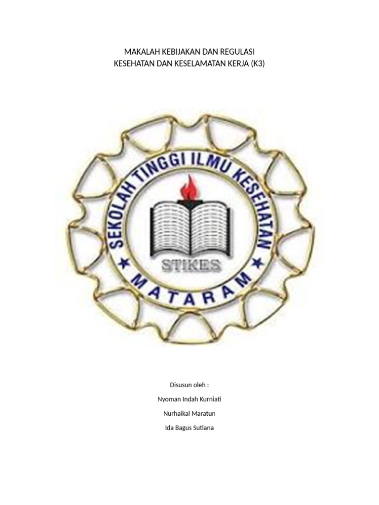 Makalah Kebijakan Dan Regulasi k3 | PDF