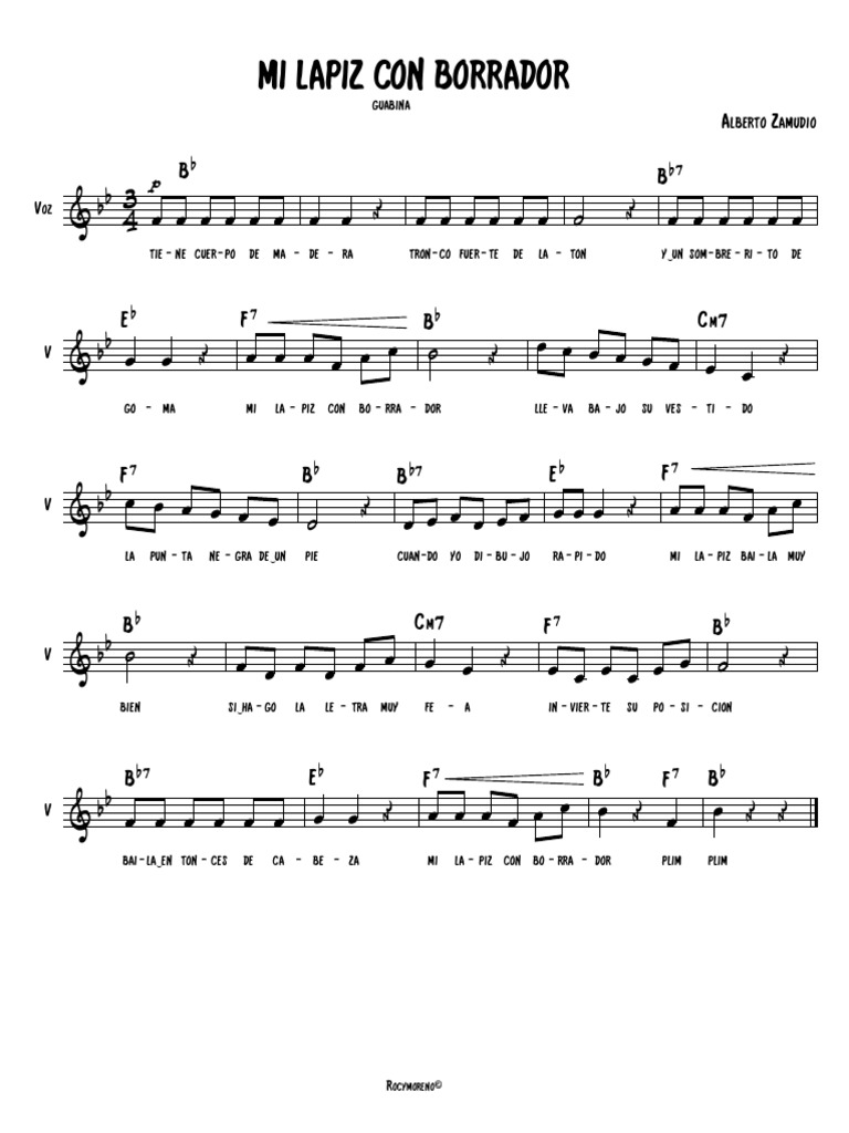 Poema "Mi Lápiz con Borrador" | PDF