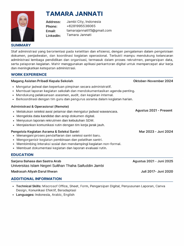 CV Tamara Jannati PDF | PDF