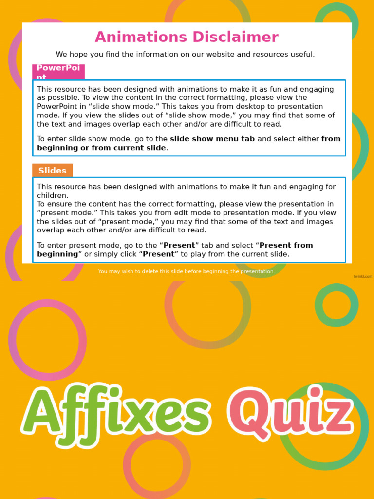 Affixes Quiz Powerpoint Google Slides Us e 1651519111 | PDF