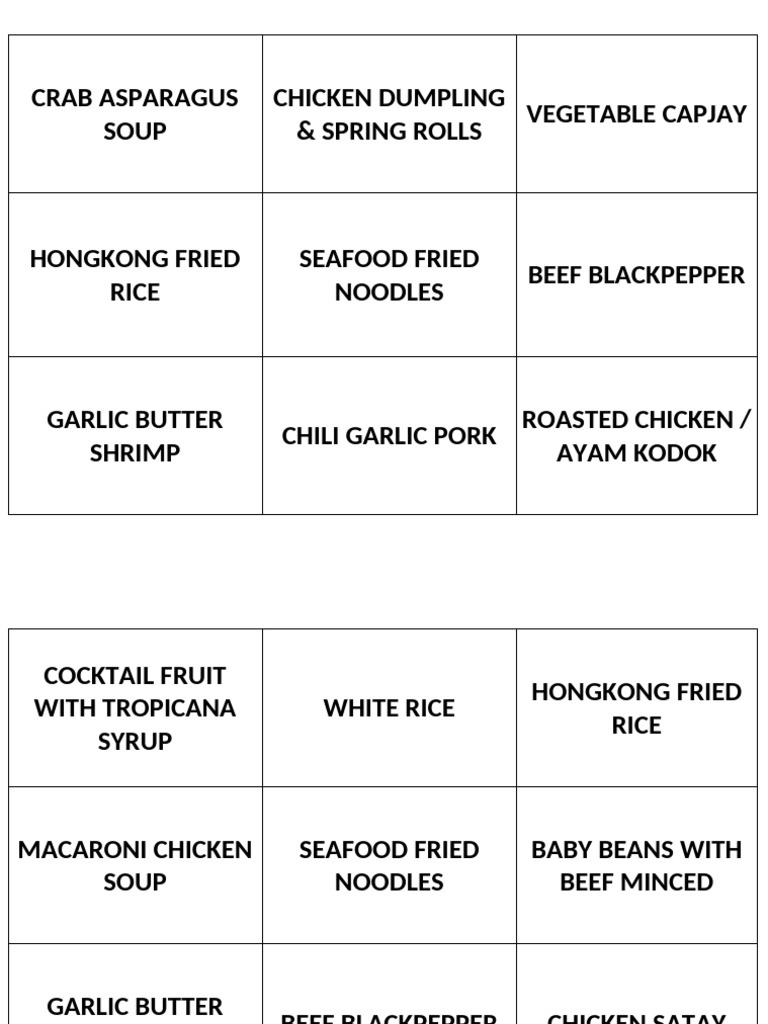 Asian Fusion Soup and Entrees Menu | PDF