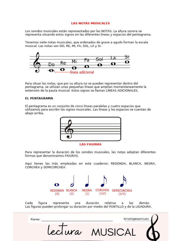 Las Notas Musicales | PDF