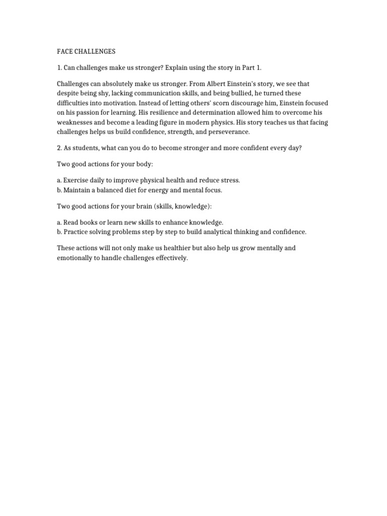 Strength Through Challenges: Lessons Learned | PDF