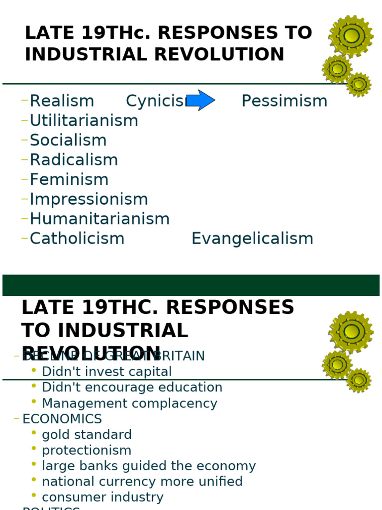 Late 19th Century Industrial Responses | PDF