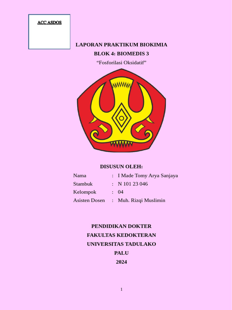 Fosforilasi Oksidatif dalam Biokimia | PDF