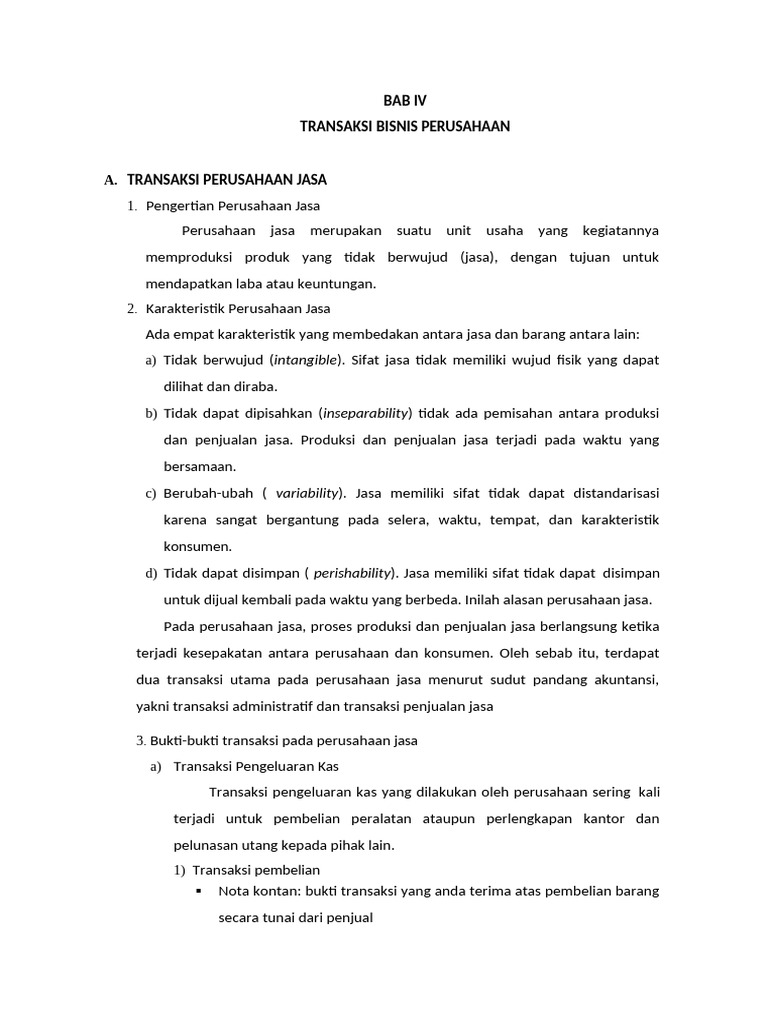 Transaksi Bisnis Perusahaan Jasa dan Dagang | PDF
