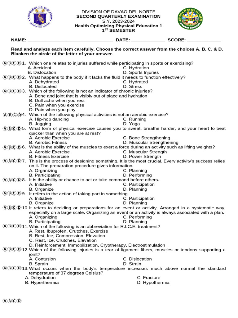 PE 11 2NDQuarter | PDF | Physical Fitness | Strength Training