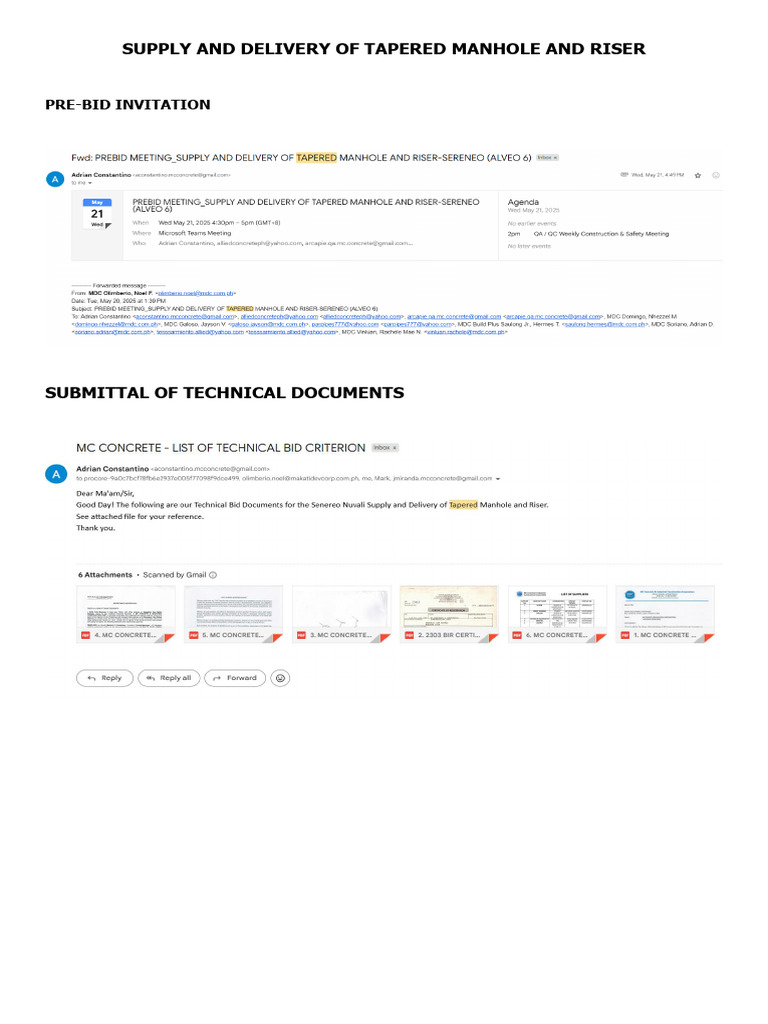Supply & Delivery of Tapered Manhole & Riser | PDF