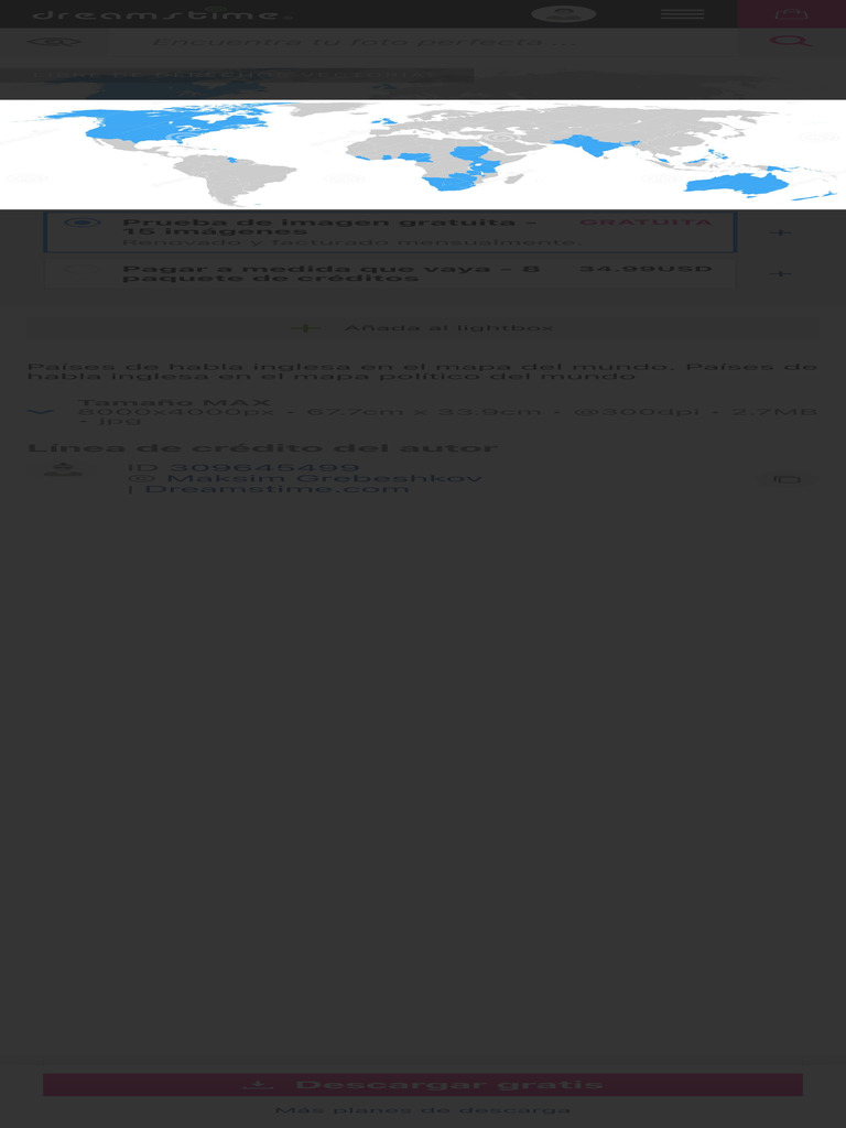 Países De Habla Inglesa En El Mapa Del Mundo Ilustración del Vector ...