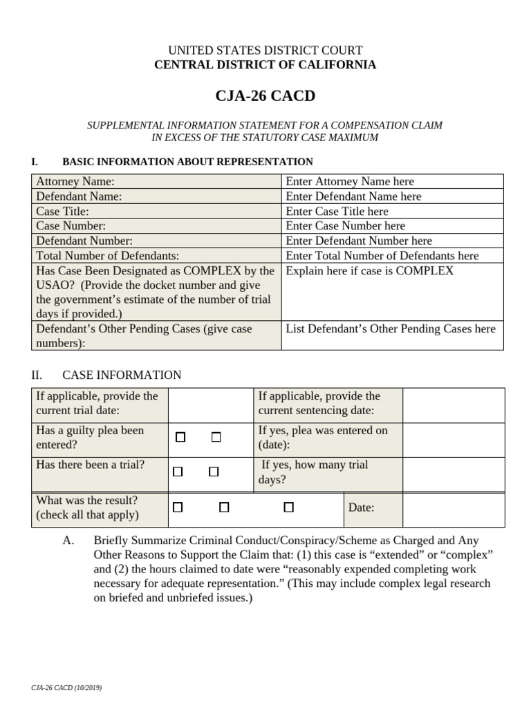 CJA-26 (1) Es Muy Interesante Saber Esto | PDF | Plea | Justice