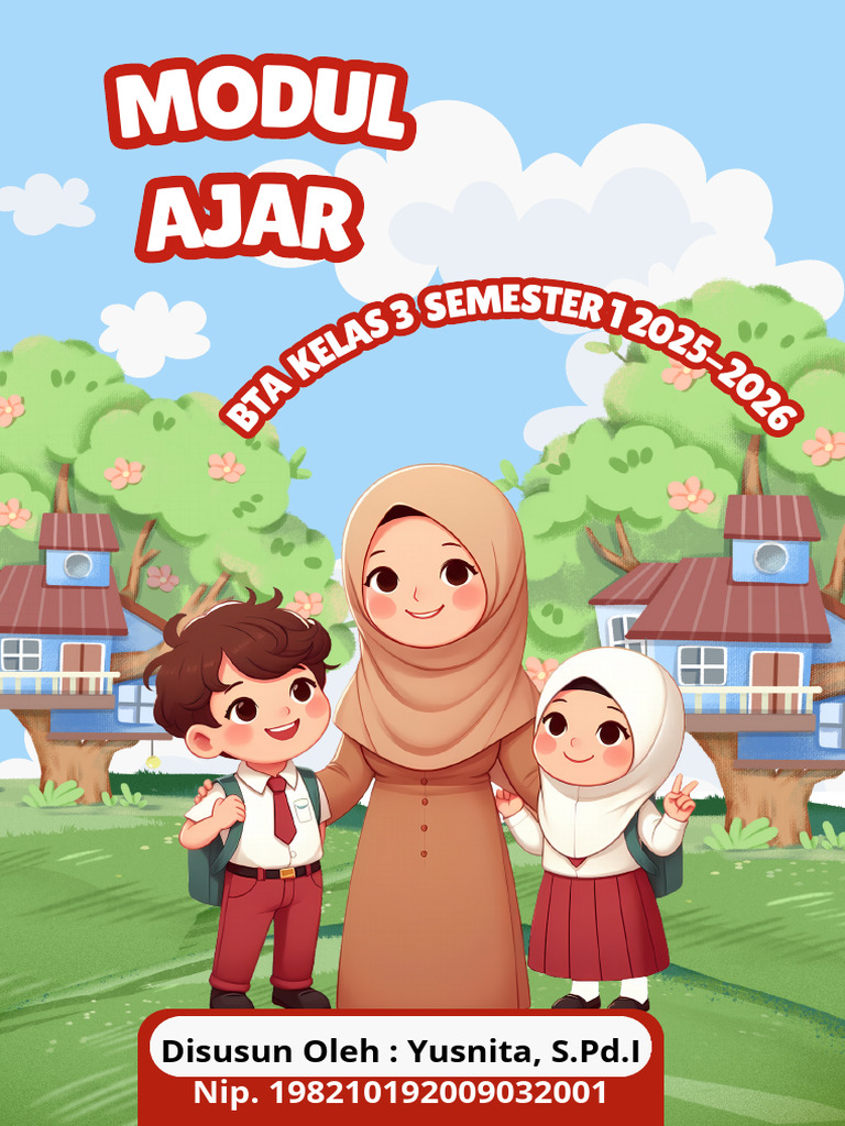 Hijau Biru Ceria Lucu Cover Modul Pembelajaran Dokumen A4-2 | PDF