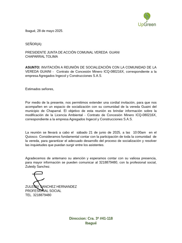 Oficio Invitacion Guani | PDF