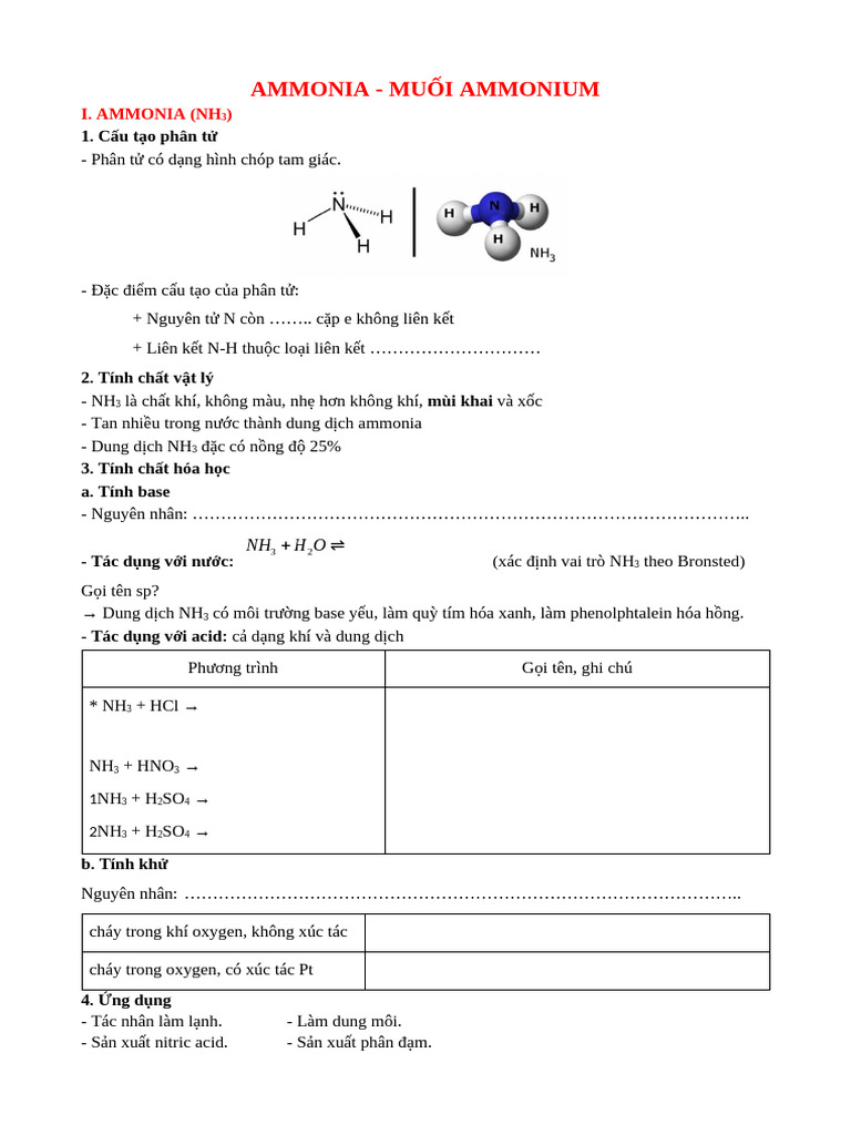Nh3-Nh4 Ly Thuyet | PDF