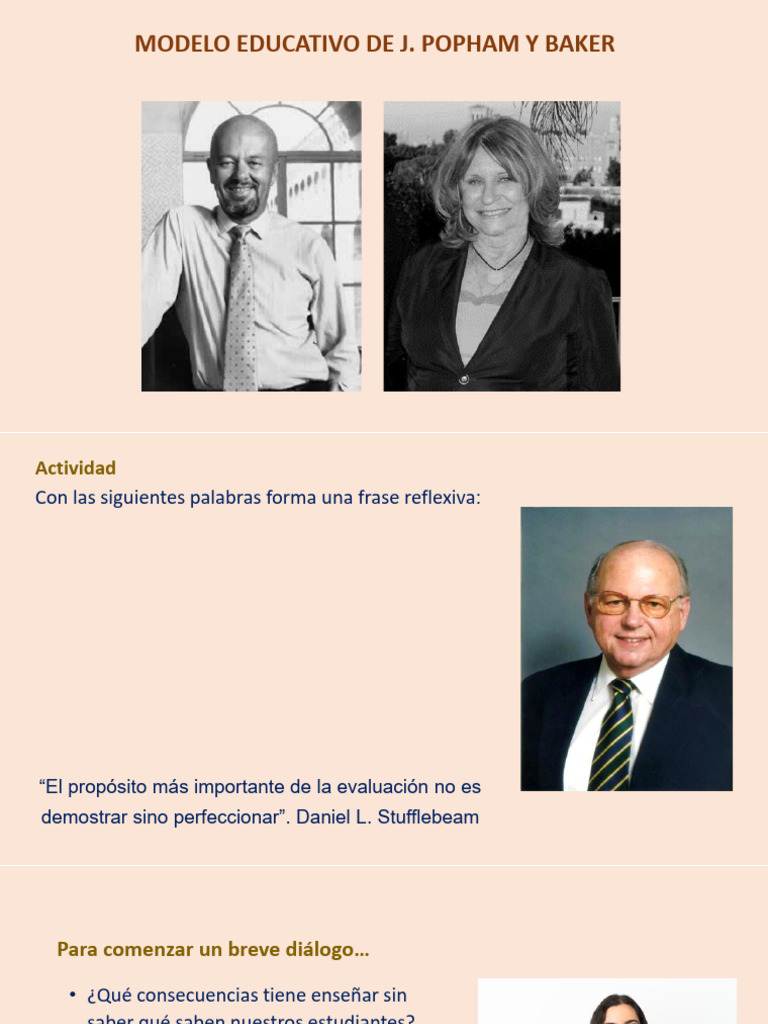 Evaluación Formativa en el Modelo Popham-Baker | PDF | Evaluación ...
