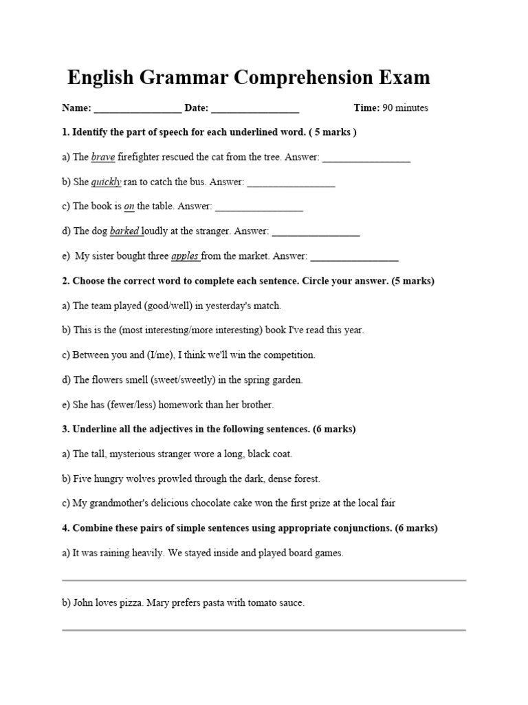 Grammar and Octopus Intelligence Exam | PDF | Octopus