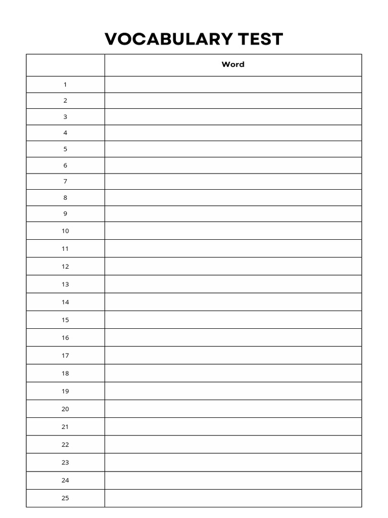 Vocab Test.pdf | PDF