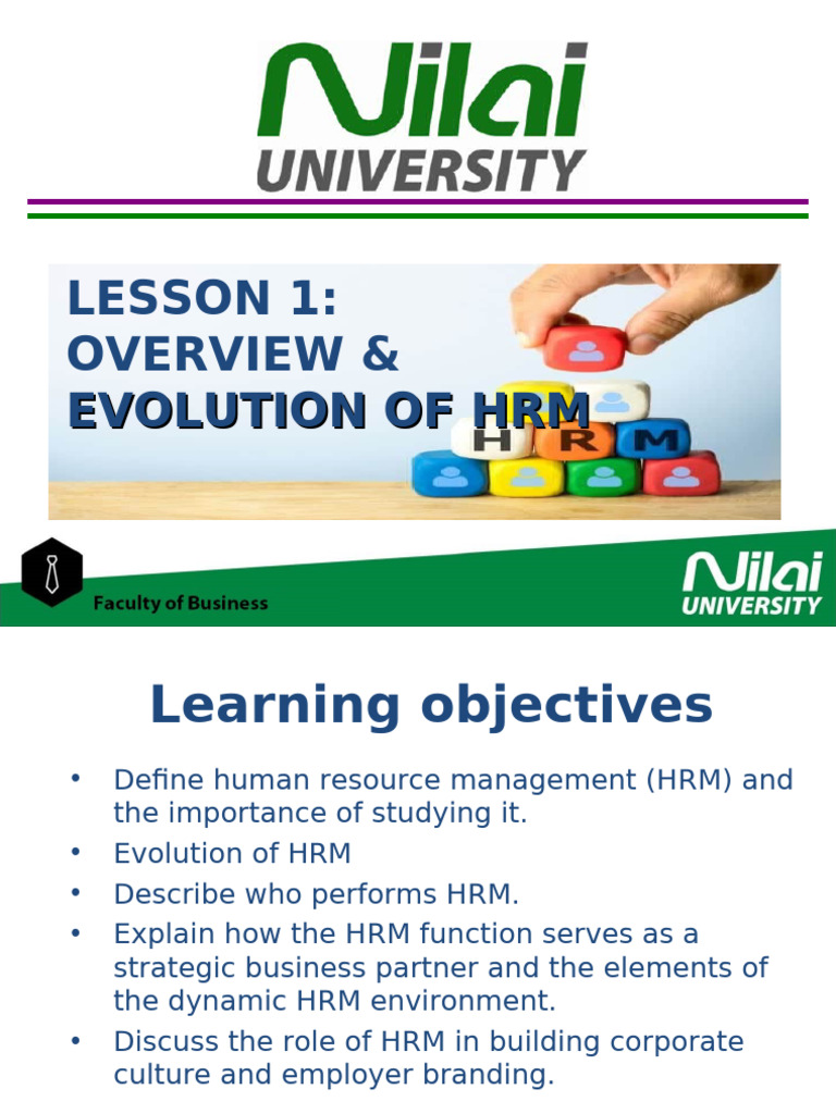 l1 - Overview Evolution of HRM | PDF | Human Resource Management ...