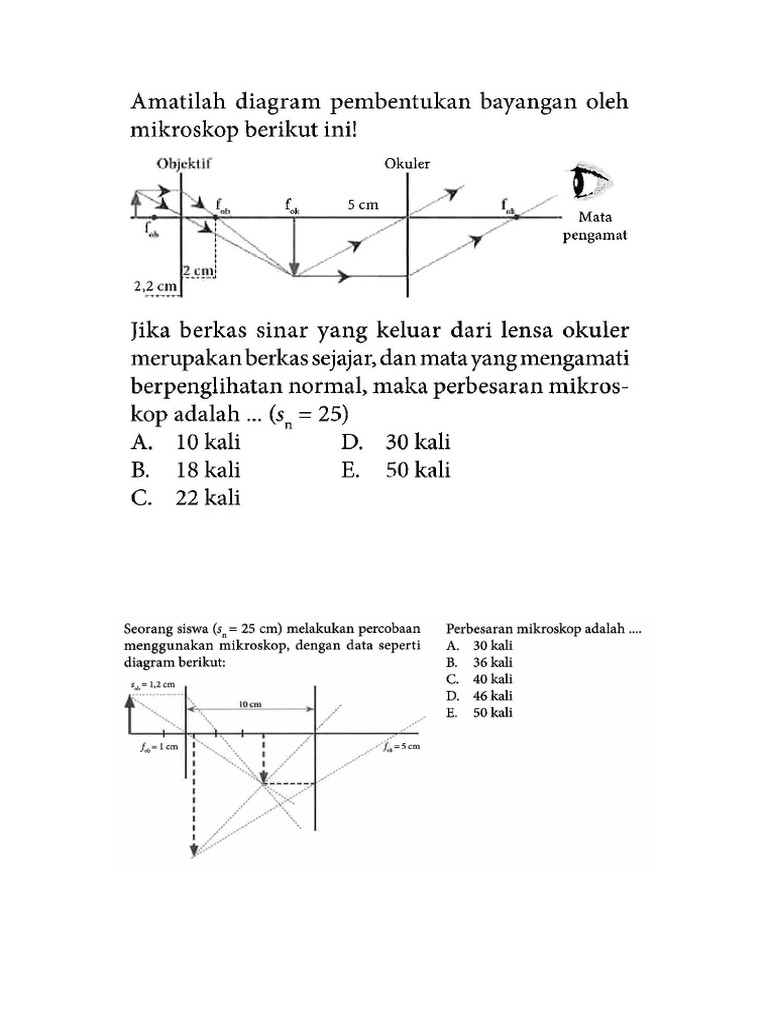 Latihan Soal Alat Optik | PDF