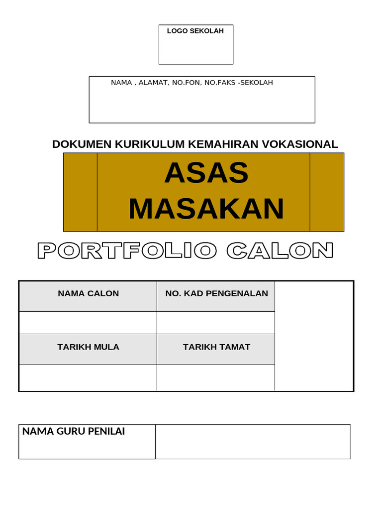 Contoh Portfolio Murid Lengkap Ixora | PDF