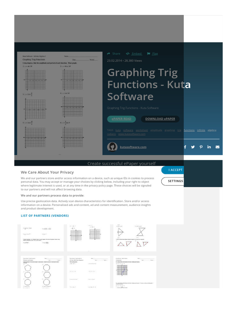 Graphing Trig Functions - Kuta Software | PDF