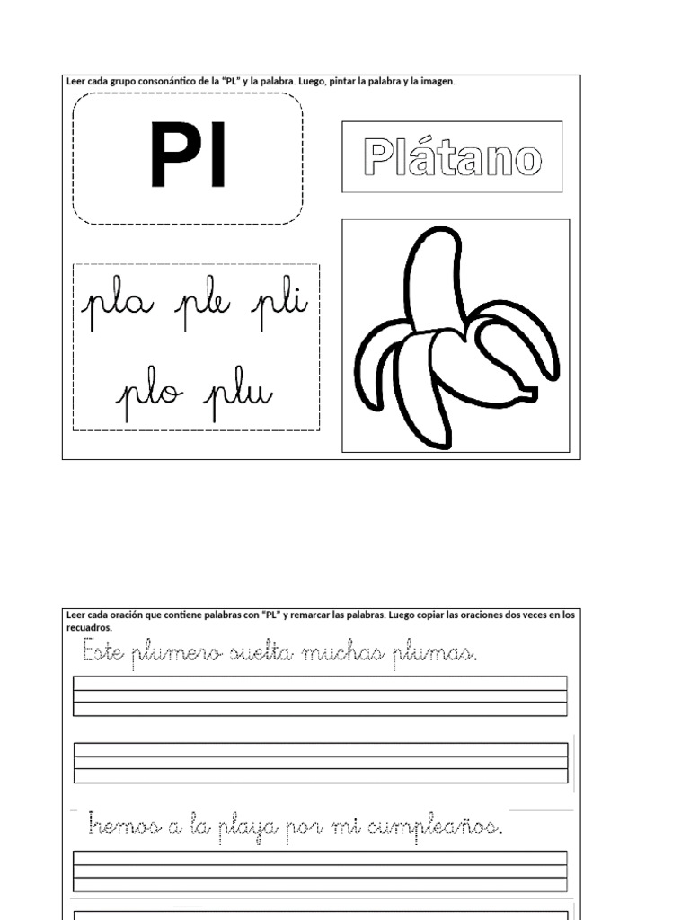 Grupos Consonaticos 2° Básico PL | PDF