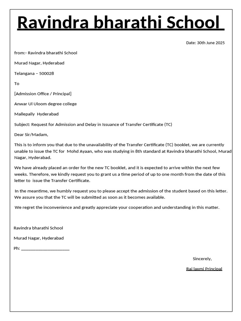 Ravindra bharathi School.docx1 | PDF