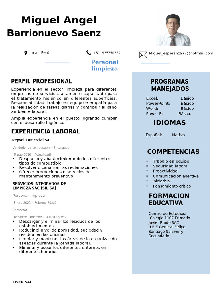 CV Miguel Nuevo | PDF | Residuos