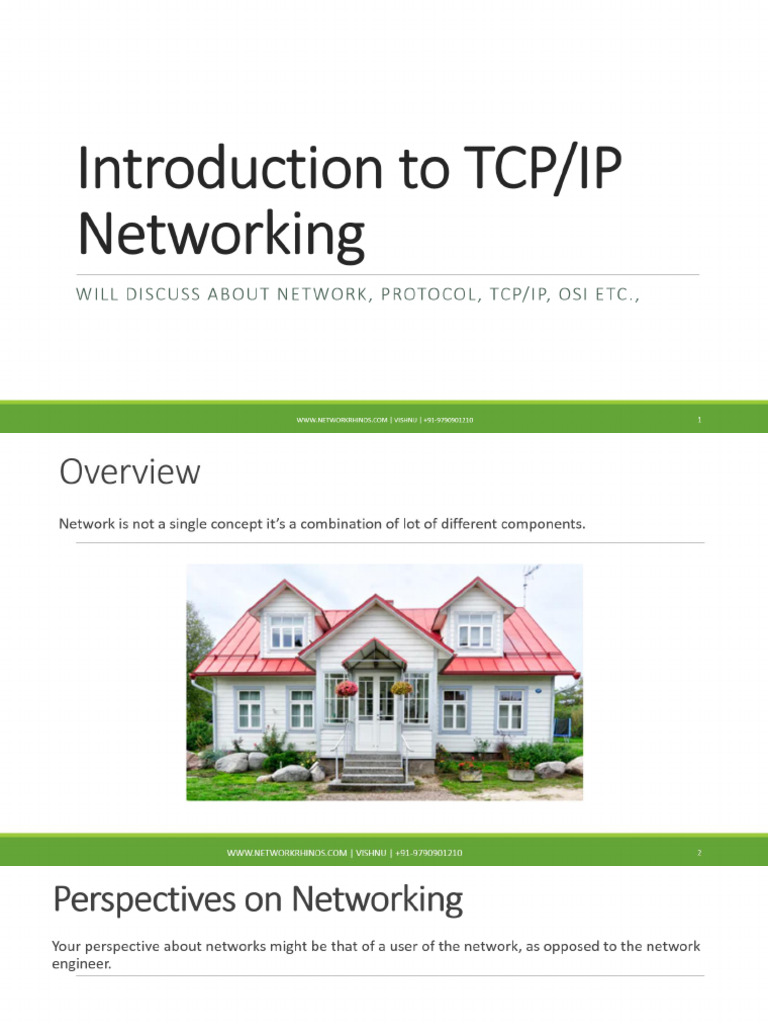 Chapter 1 Introduction To Tcpip Networking Pdf Internet Protocol Suite Osi Model