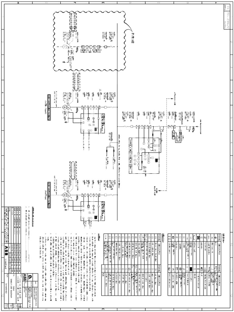 132kv HT Single Line Diagram Drawing No (1) - 3vyn931102. r3 | PDF