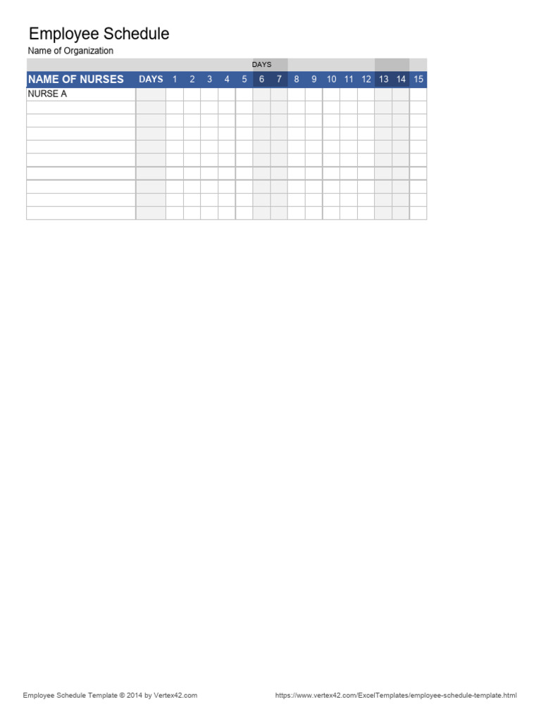 Employee Schedule | PDF
