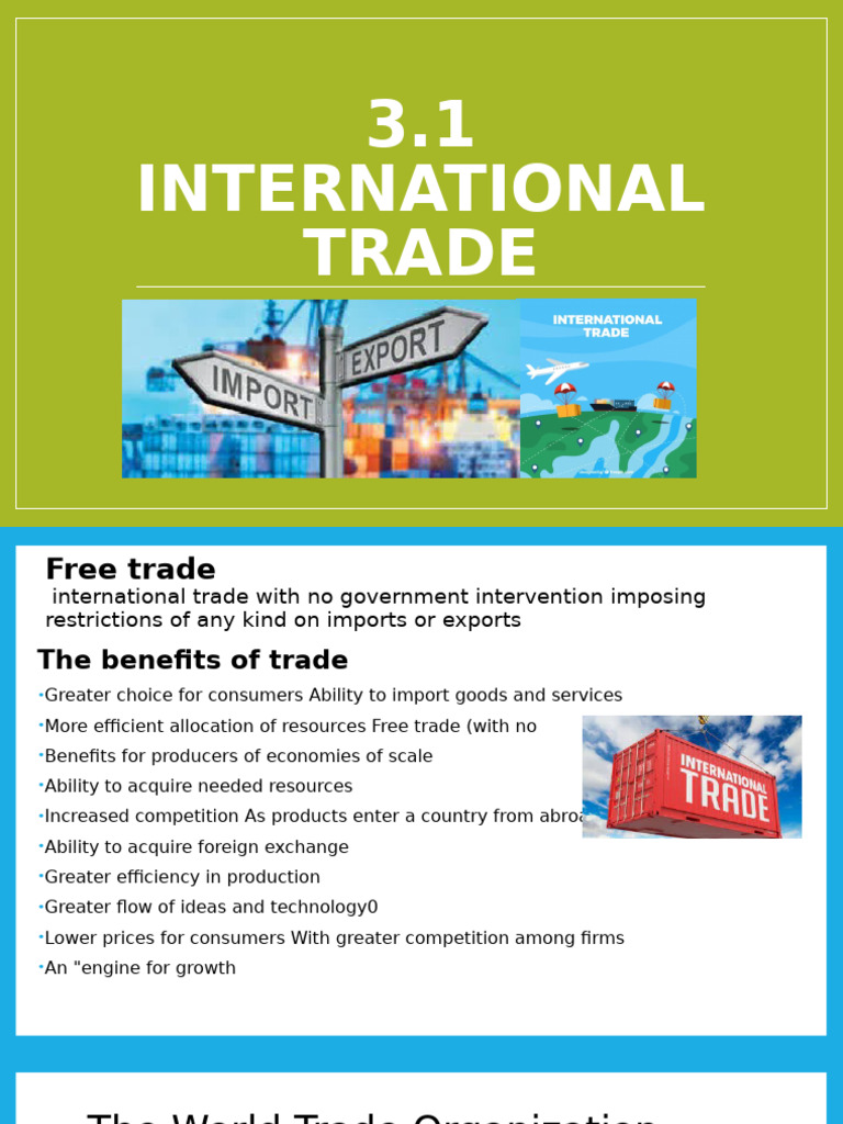 3.1 Free Trade and Protectionism | PDF | Protectionism | Free Trade