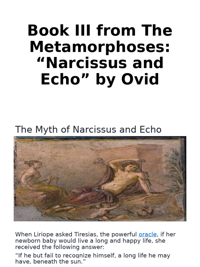 Ge Elec 3 - Lesson 5 - Narcissus and Echo | PDF