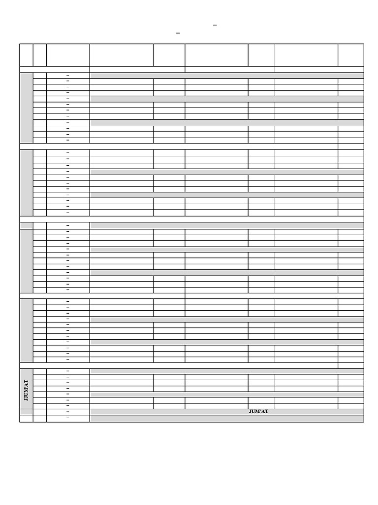Roster Smk Fix 2025-2026 (5 Hari) | PDF
