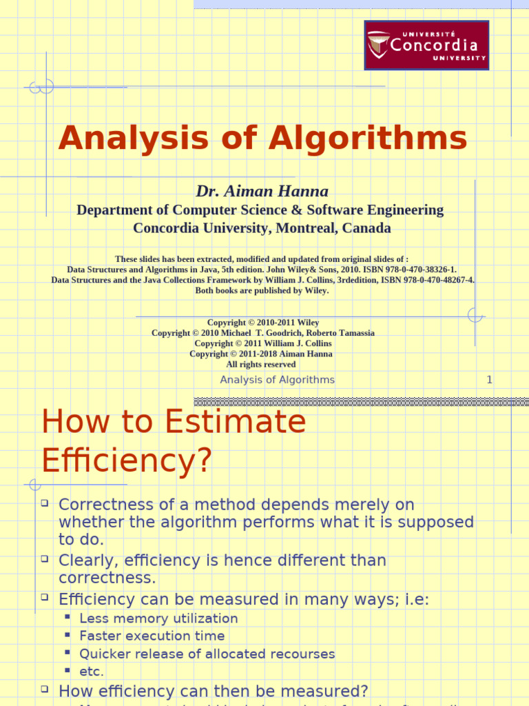 1 Analysis of Algorithms | PDF | Time Complexity | Function (Mathematics)