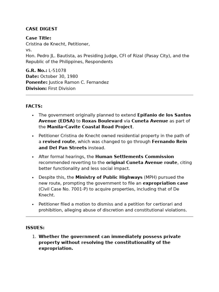 Supreme Court Ruling on Expropriation Case | PDF | Eminent Domain | Due ...