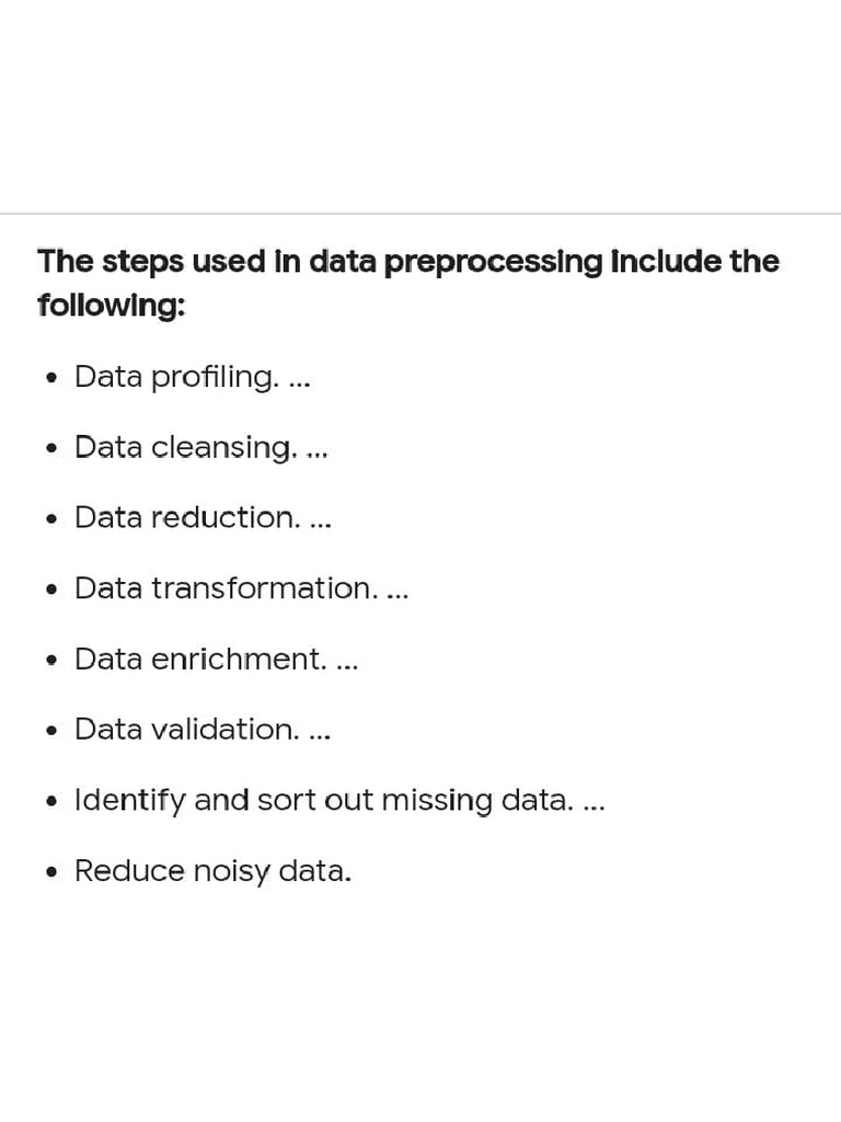 Data Preprocessing | PDF