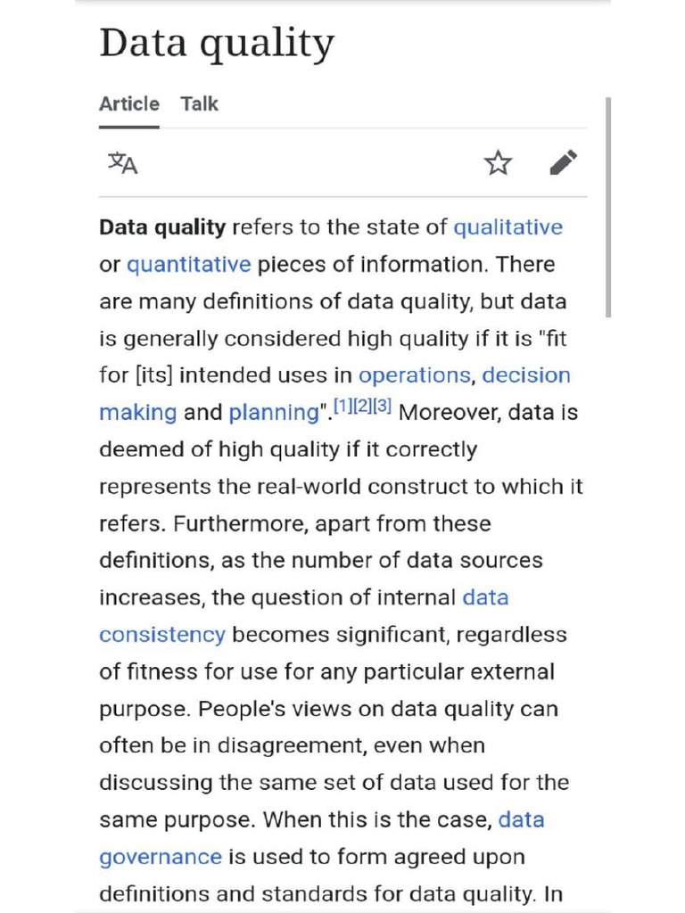 Data Quality | PDF