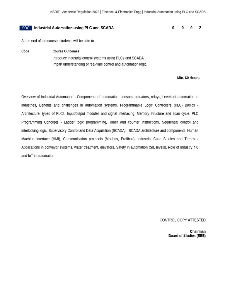 Industrial Automation Using PLC and SCADA | PDF
