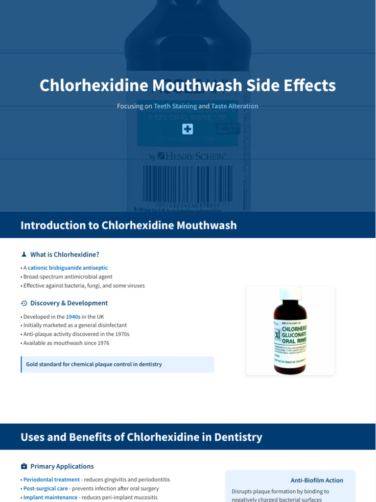 Chlorhexidine Mouthwash Side Effects - Teeth Staining and Taste ...