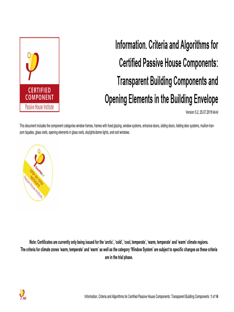 03 Certification Criteria Transparent Components En | PDF | Window ...