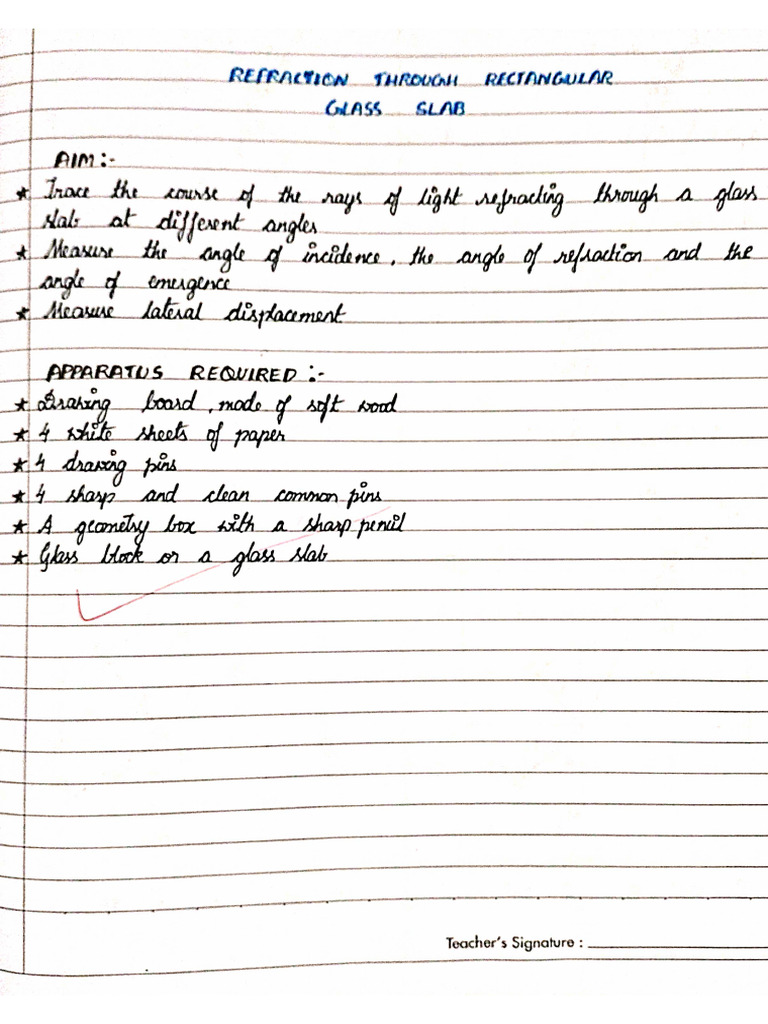 Physics Lab Experiments (Class 10) | PDF