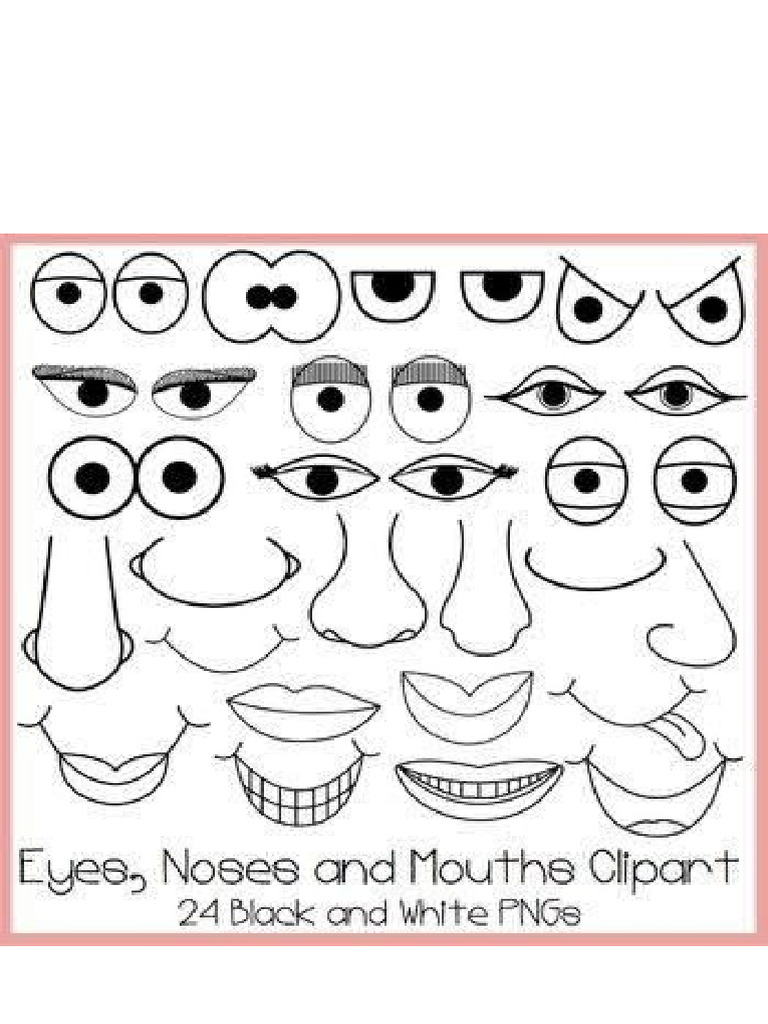 Face Template and Letter L | PDF