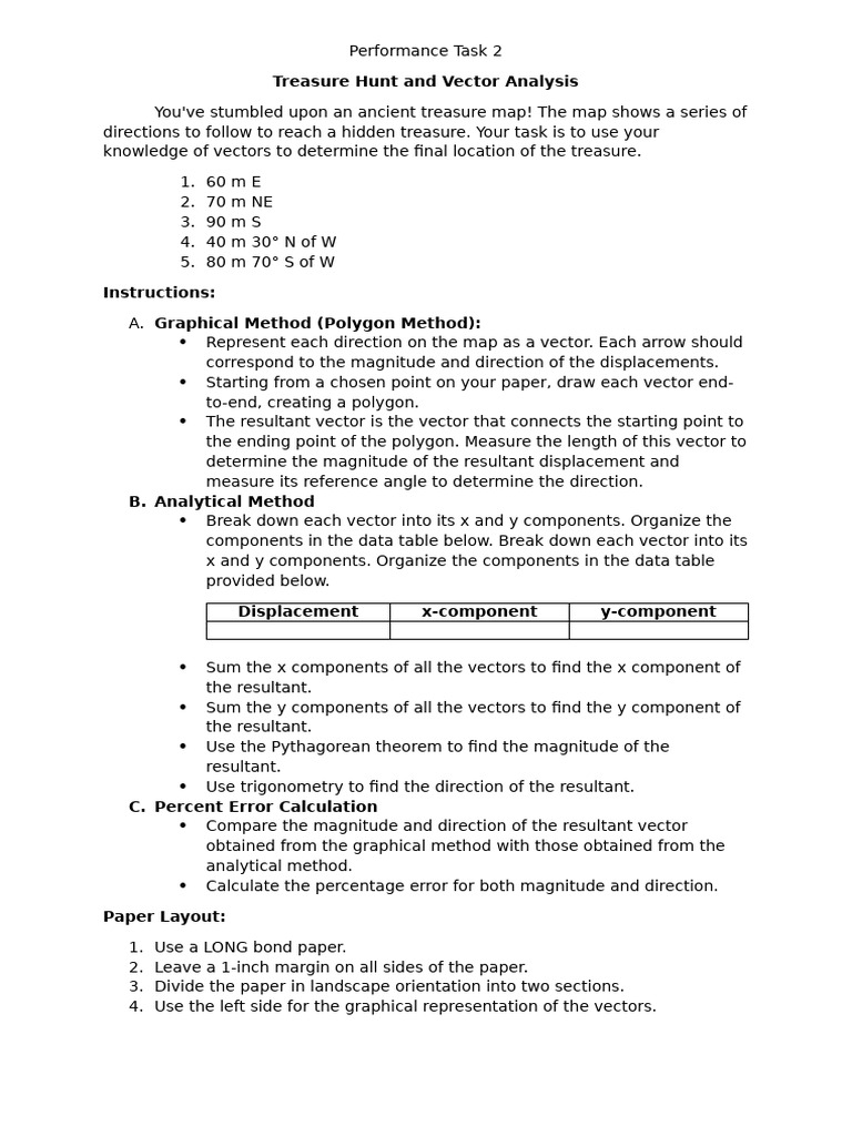 Quarter-1-Performance-Task-3-Vector-Analysis | PDF | Euclidean Vector | Accuracy And Precision