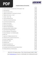 Employee File Checklist | PDF